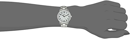 Timex Women's TW2R23700 Easy Reader 30mm Silver-Tone/White Stainless Steel Bracelet Watch