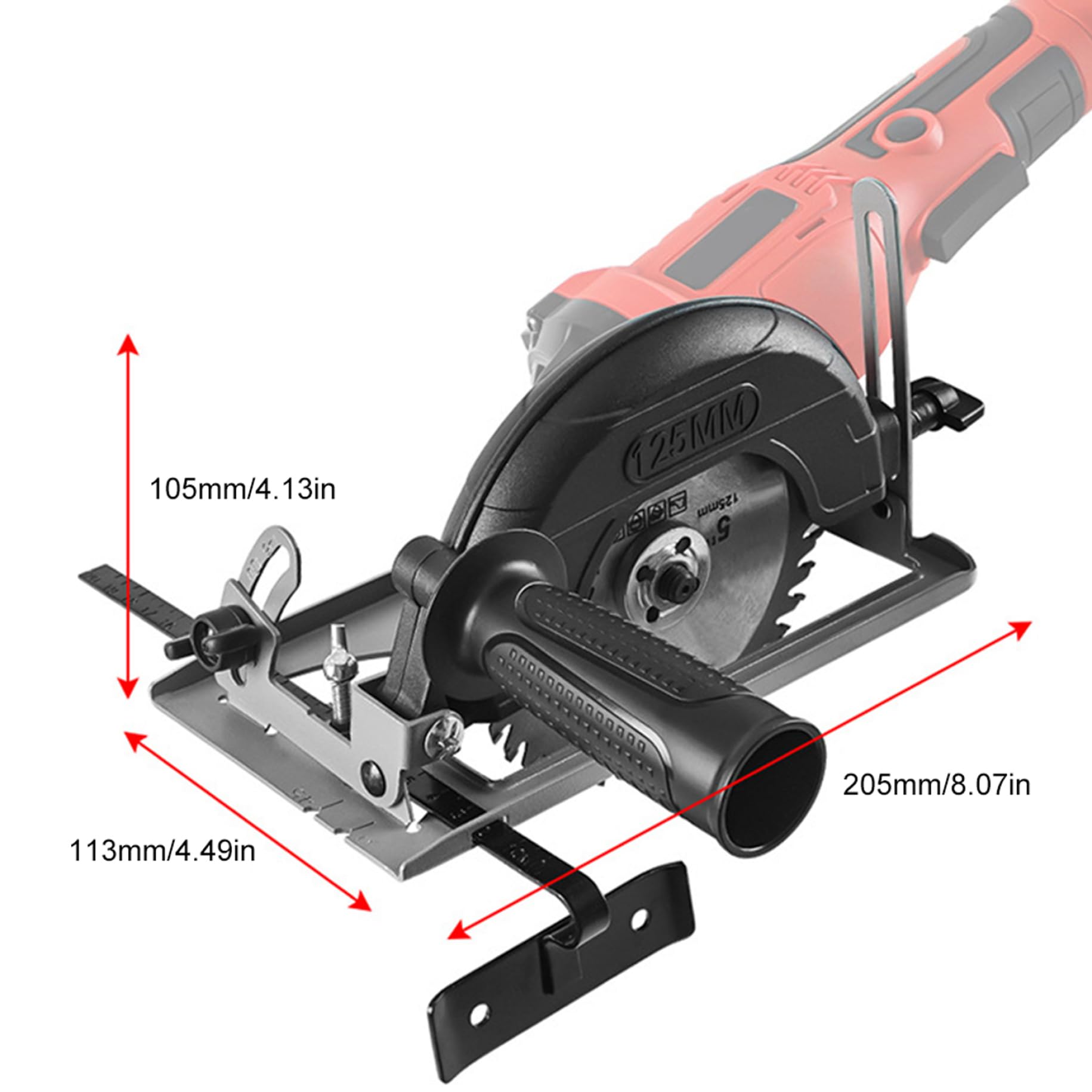 Havamoasa 1PC Angle Grinder Stand 45 Degree Adjustable Precise Cutting Stand for Angle Grinder Accessories Angle Grinding Fixed Holder with Guide Ruler for 100-125 Machine