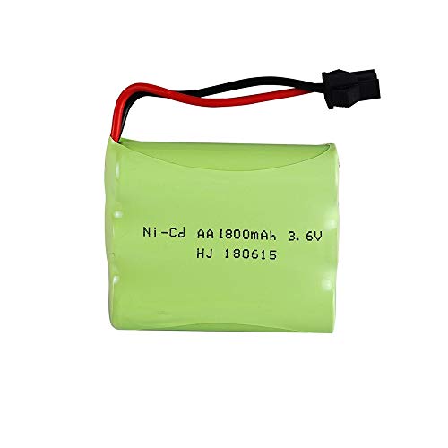 Parts & Accessories 2PCS 3.6v NICD Battery Pack 3.6V 1800mah Ni-CD Battery for Remote Control Toy Car Boat Truck Model RC Toys Battery - (Color: 1PCS)