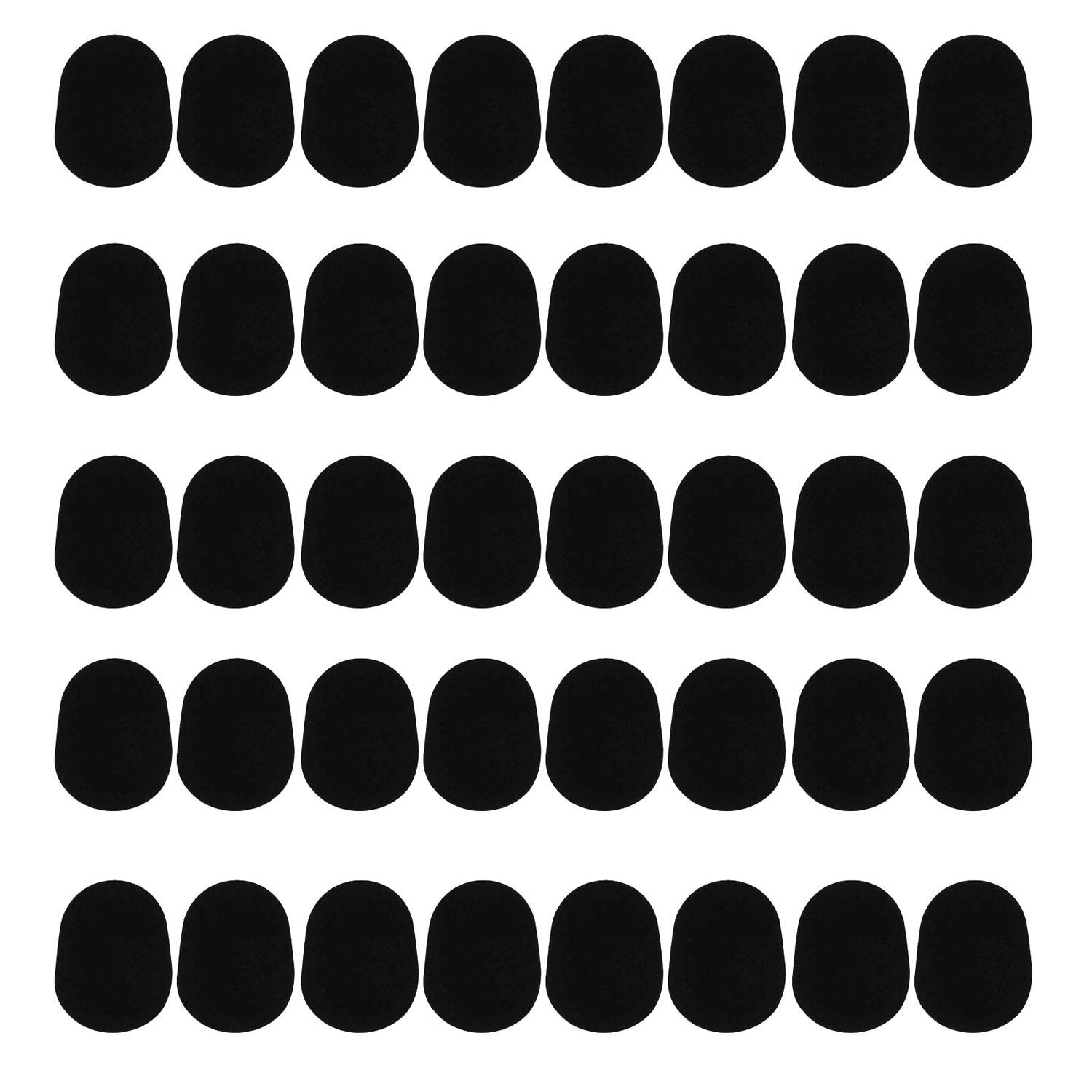 Kasteco 40 Pieces Black Mouthpiece Cushion 0.8 mm Mouthpiece Patches for Alto and Tenor Saxophone and Clarinet