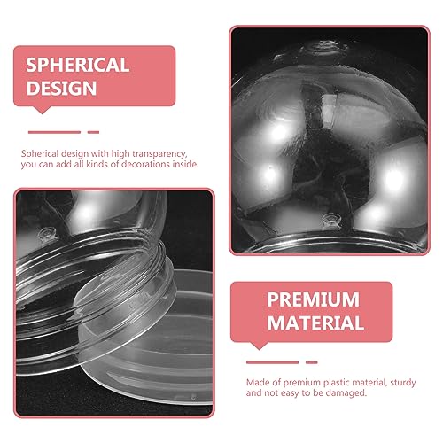 Plastic Snow Globe 50pcs Clear Snow Globes Plastic Water Globe DIY Crafts Water Globe Jar for Home Decor Snow Globe Kit