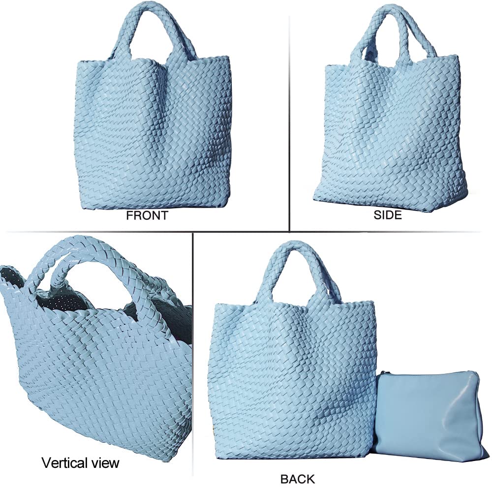 BZXHVSHA Women's Tote Bag Beach On Vacation Handbags and Purses Elegant Shoulder Bag, Sky Blue