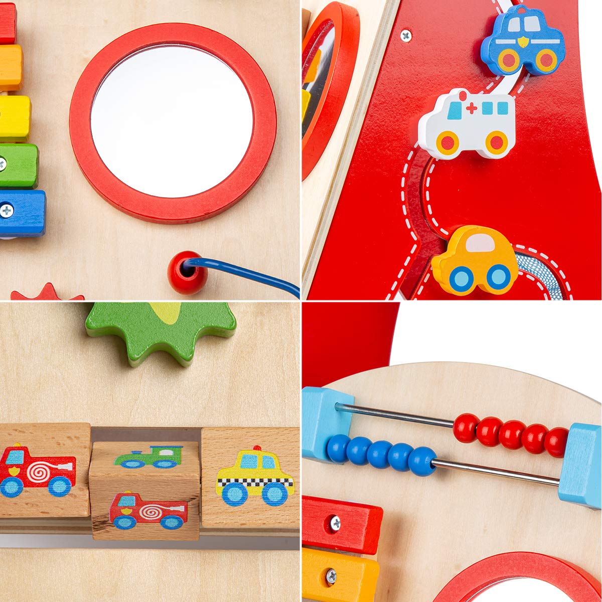 cossy Wooden Baby Walker Toddler Toys for 18 Months and up, Push Toy Learning Walking Toys (UPDATED VERSION)
