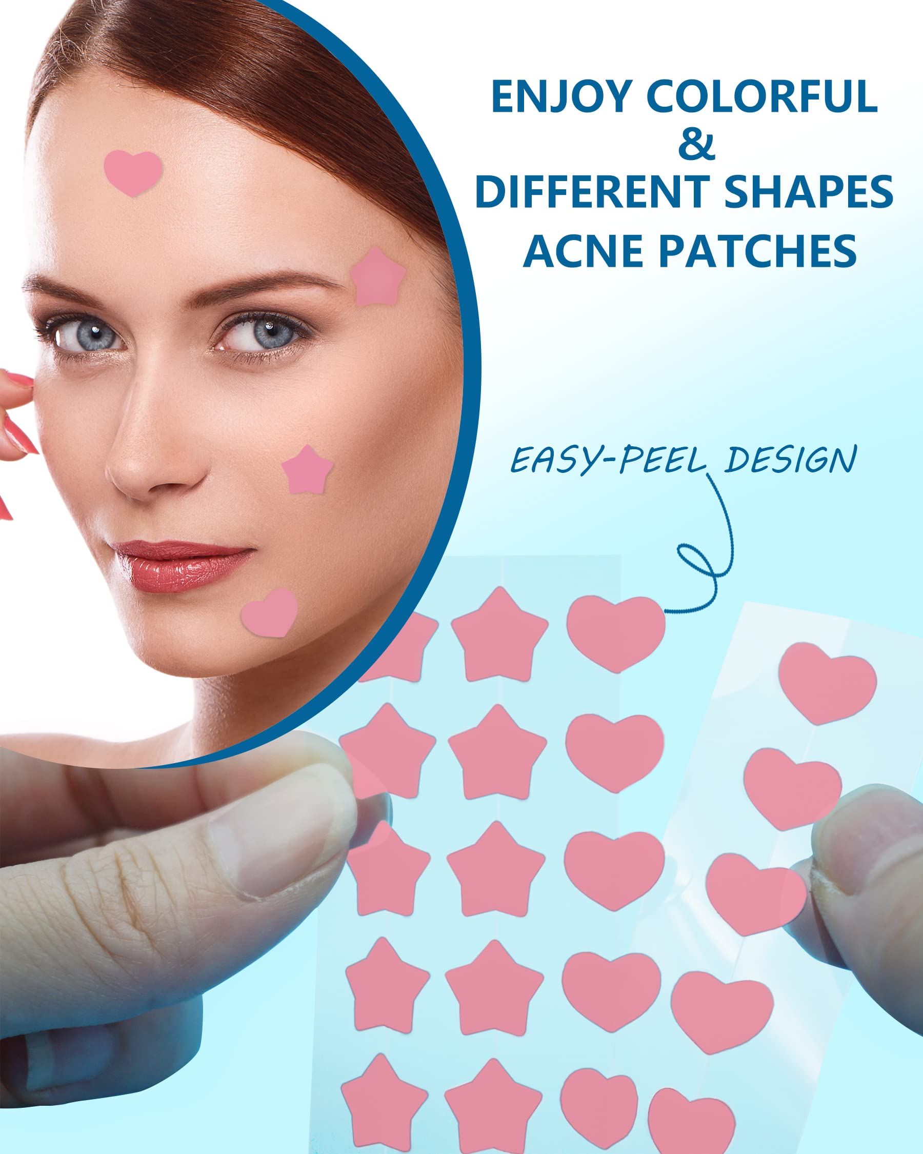 Csooze Acne Patches (60 Patches), Hydrocolloid Acne Patch with Salicylic Acid, Pimple Patches for Face, Invisible Zit Patch Hydrocolloid Acne Dots for Healing Acne - Acne Treatment