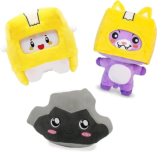 HENGTEE 3PCS Foxy and Boxy Plush Toys Cartoon Robot Soft Toy Cute Plush Toys Gift to Give Boys and Girls Suitable for Collections of Anime Fans Home Decorations (3 PCS)