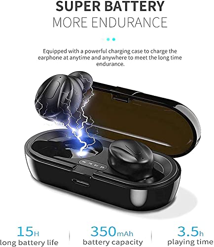 Hoseili? 2022 new edition Headphones Bluetooth 5.0 in-Ear Stereo Sound Microphone Mini Wireless Earbuds with Headphones and Portable Charging Case for iOS Android PC. XGB7