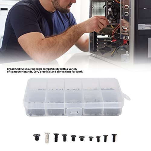 Computer Screws, Portable Screw Stainless Steel Wide Use with Storage Box for Maintenance