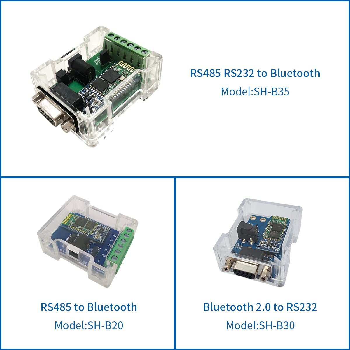 DSD TECH SH-B35 RS485 RS232 to Bluetooth 2.0 Adapter Support Android and Windows