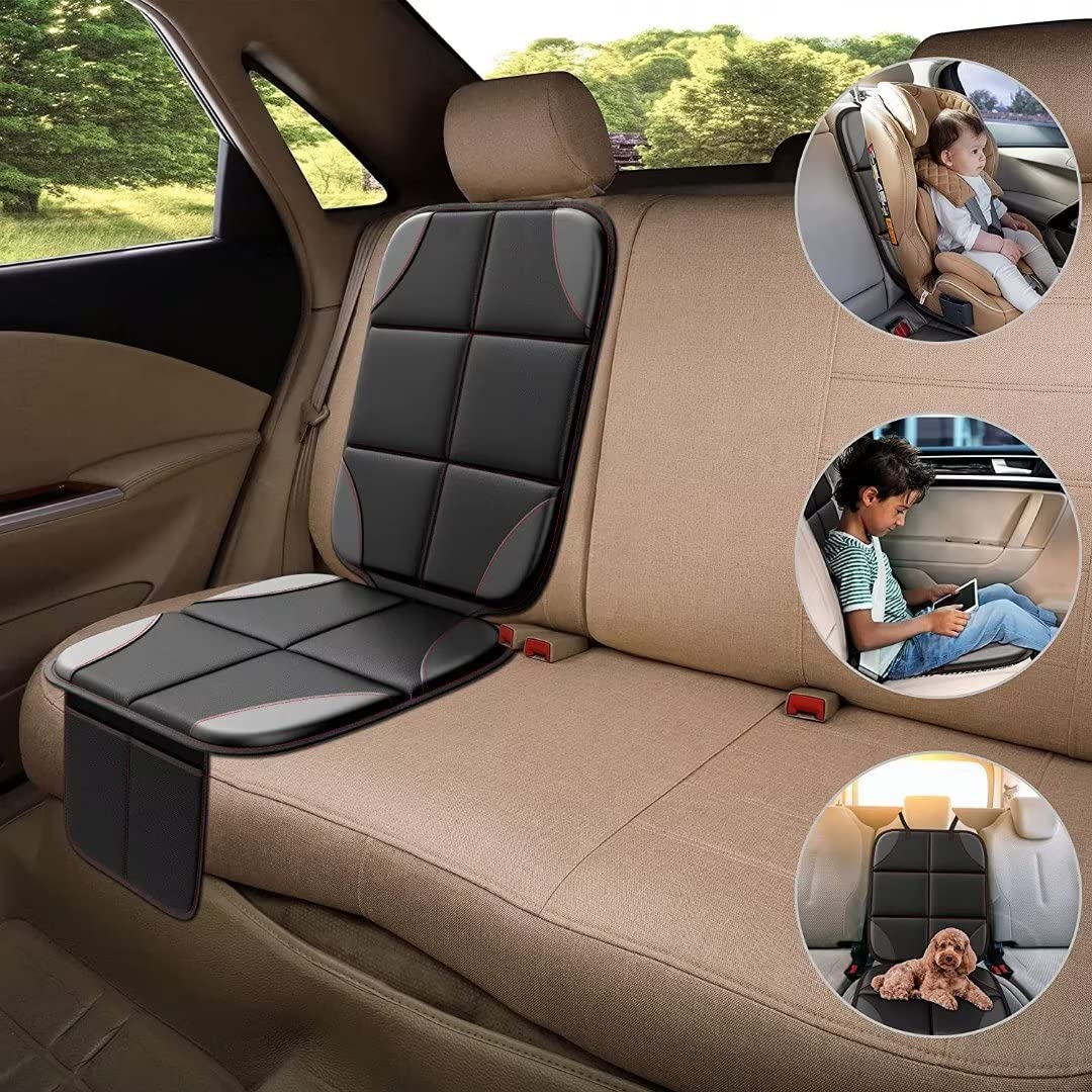 ctor MHO+All 2 Pack Auto for Child Baby Car Seats - Large CarSeat Sit Savers Mat with Waterproof 600D Fabric & 2 Storage Pockets, Crash Test Approved
