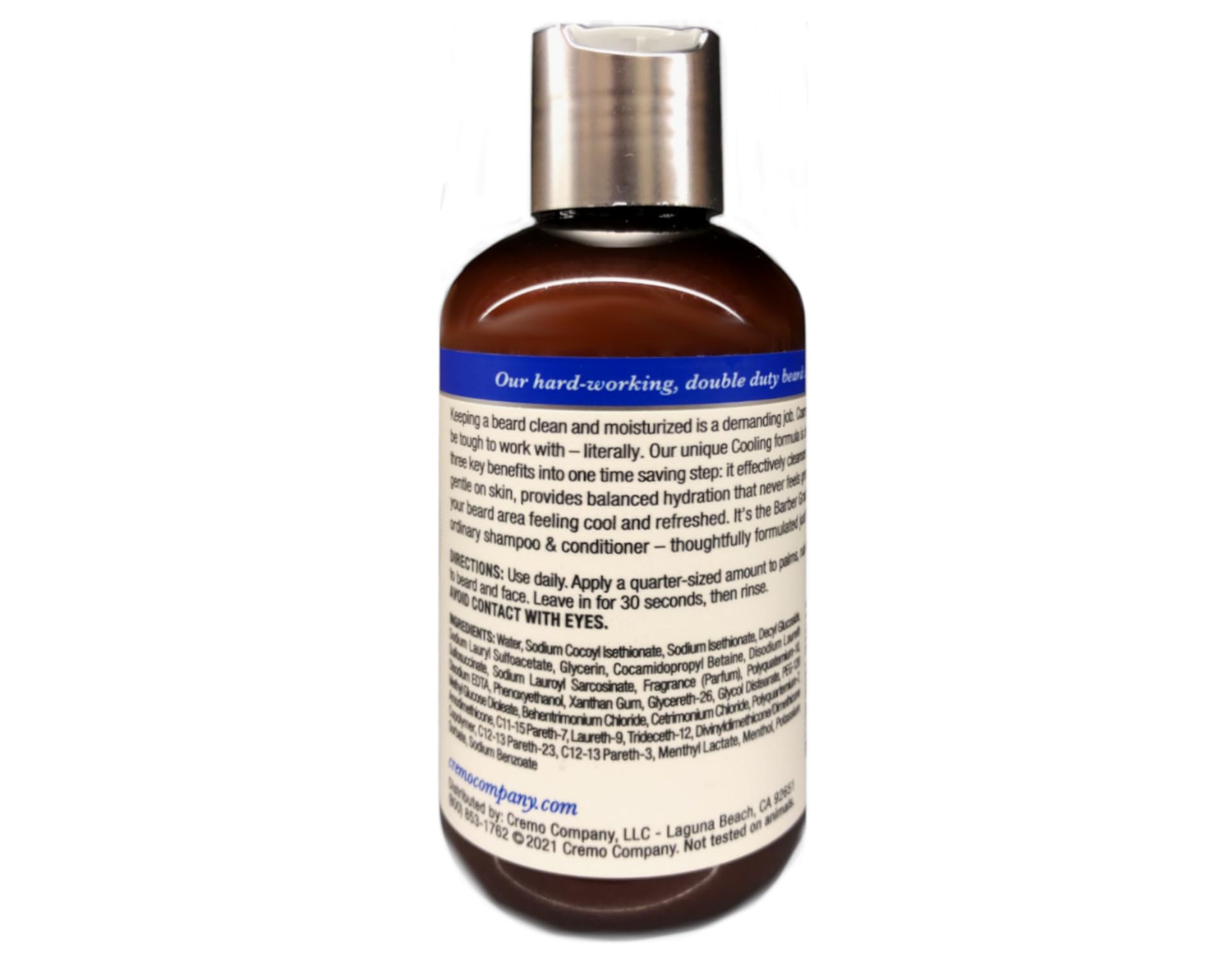 Cremo Cooling Beard Wash & Softener Citrus & Mint Leaf, 6 Fl. Oz.