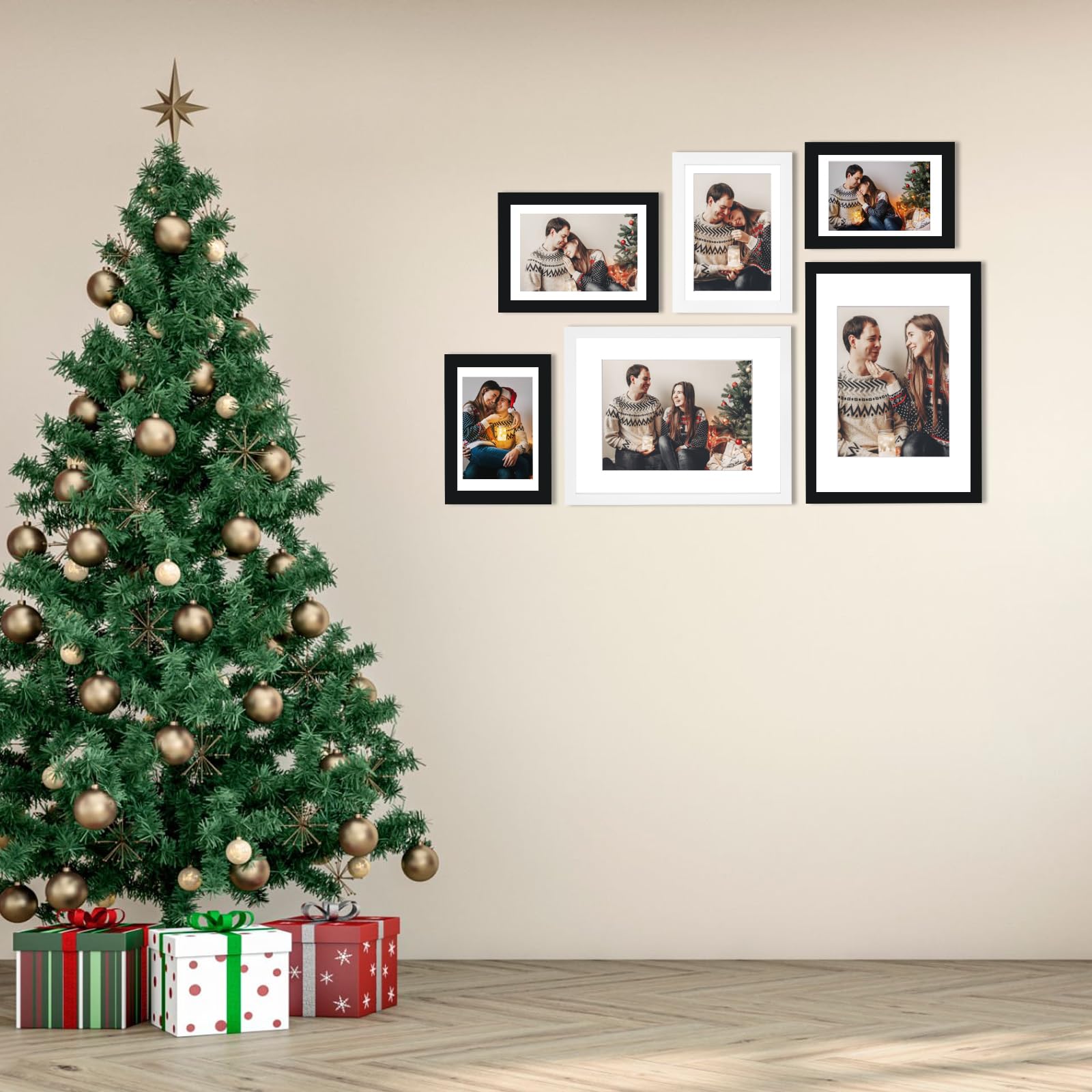BSRHOME 12x16 Picture Frames Set of 2 with Plexiglass, Display Pictures 11x14 with Mat or 12x16 Without Mat for Tabletop Display and Wall Mounting,Black
