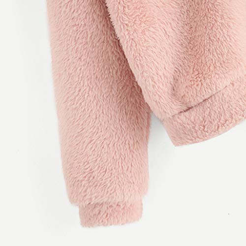 Womens Casual Hooded Sweatshirt Loose Drawstring Pullover Hoodies Long Sleeve Solid Bear Ear Sweatshirt Tops