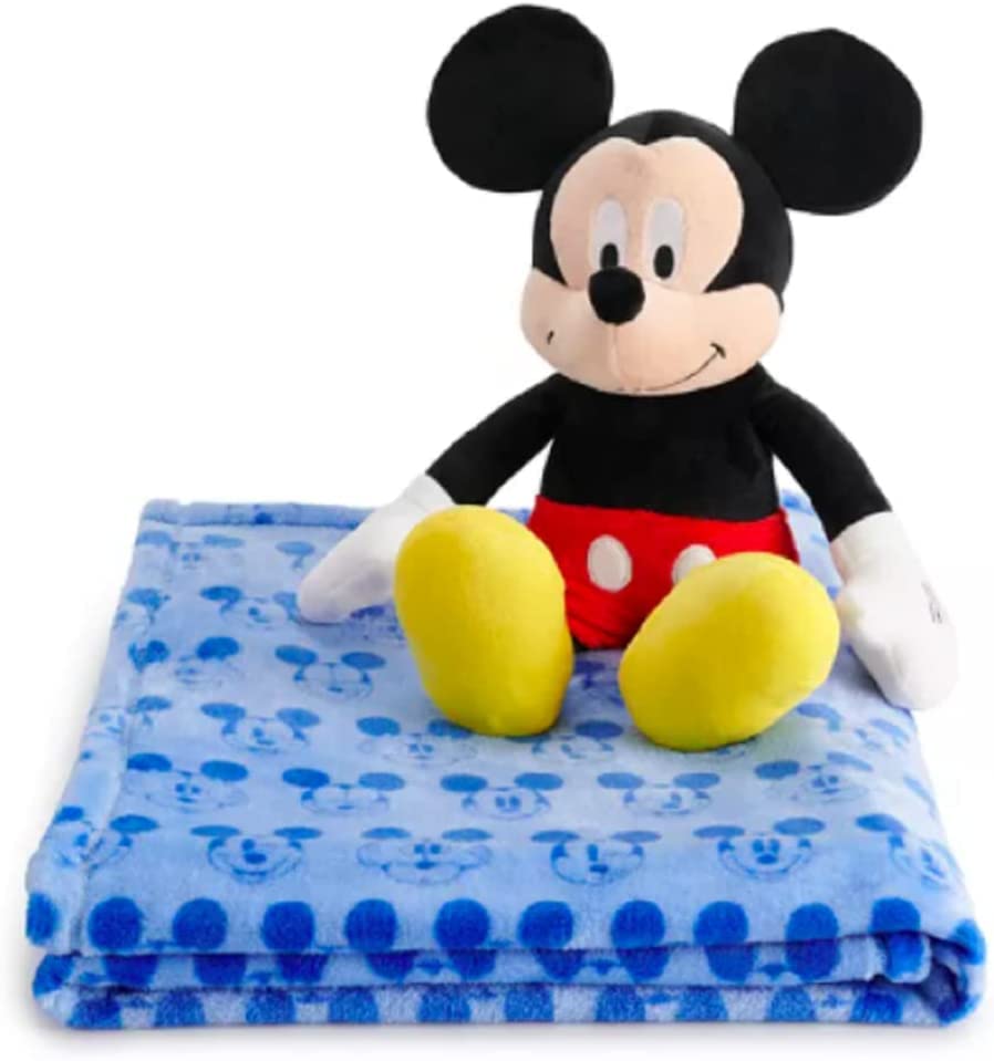 The Big One Mickey Mouse Character Pillow and Throw Blanket (Mickey), Throw: 50'' x 60'' (127 cm x 152.4 cm)