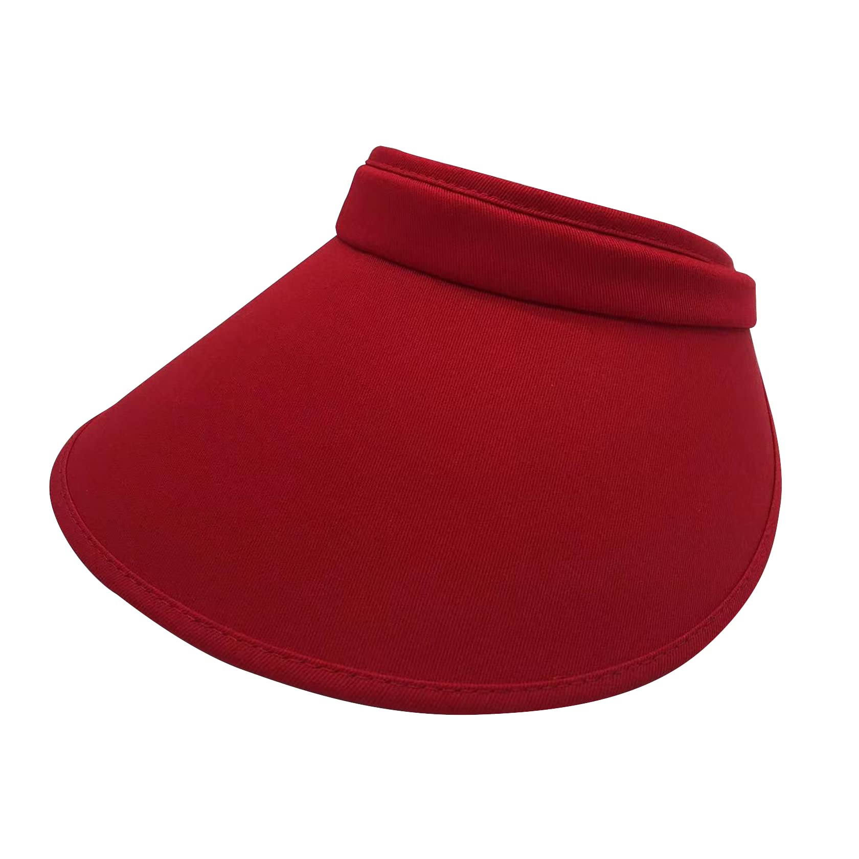 Cloth Covered Slip-On Visor [233] (Red)