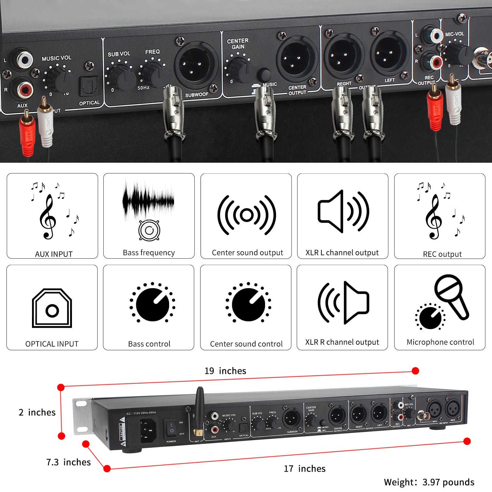 Pre-stage Effector FULODE FX8 II professional KTV digital Pre-stage Effector
