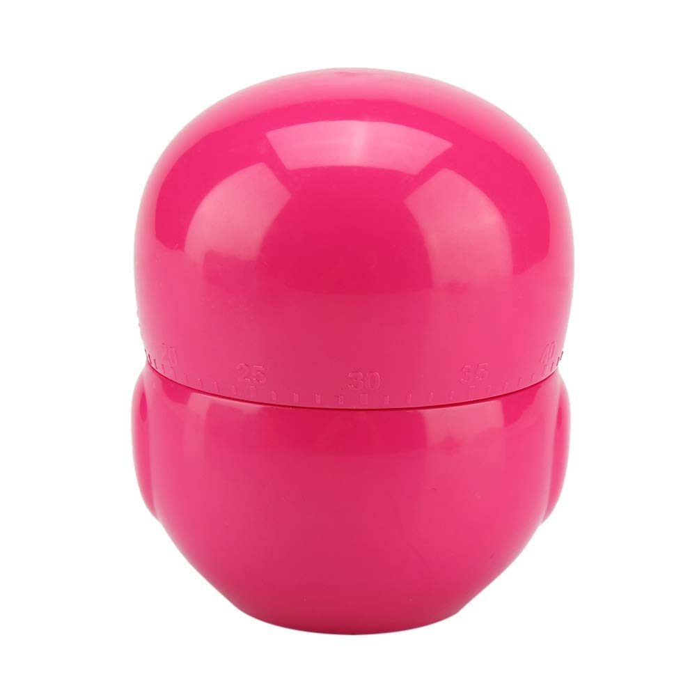 Cute Owl Shape Kitchen Manual Timer Mechanical Home Cooking Counters Clock Alarm Clock Portable Alarm Clock Kitchen Cooking Tool(Rose)