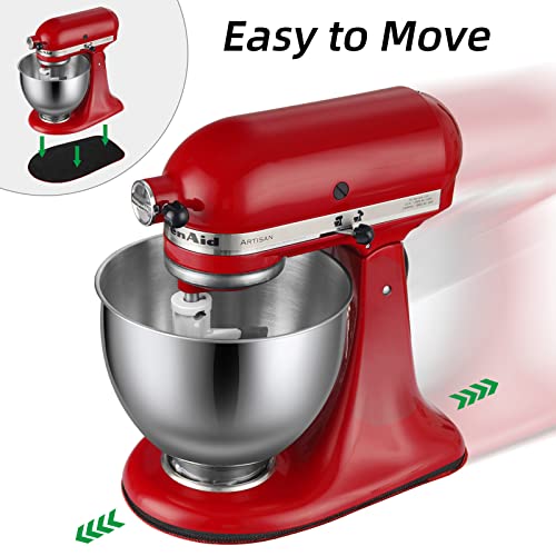 Stainless Steel Bowl for KitchenAid 4.5-5 Quart Tilt-Head Stand Mixers,Flex Edge Beater and Mixer Sliding Mat Compatible with KitchenAid 4.5-5 Quart Tilt-Head Stand Mixer