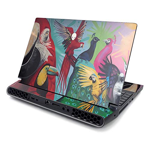 MightySkins Skin Compatible with Alienware Area-51M 17" (2019) - Parrot Paradise | Protective, Durable, and Unique Vinyl Decal wrap Cover | Easy to Apply, Remove, and Change Styles | Made in The USA