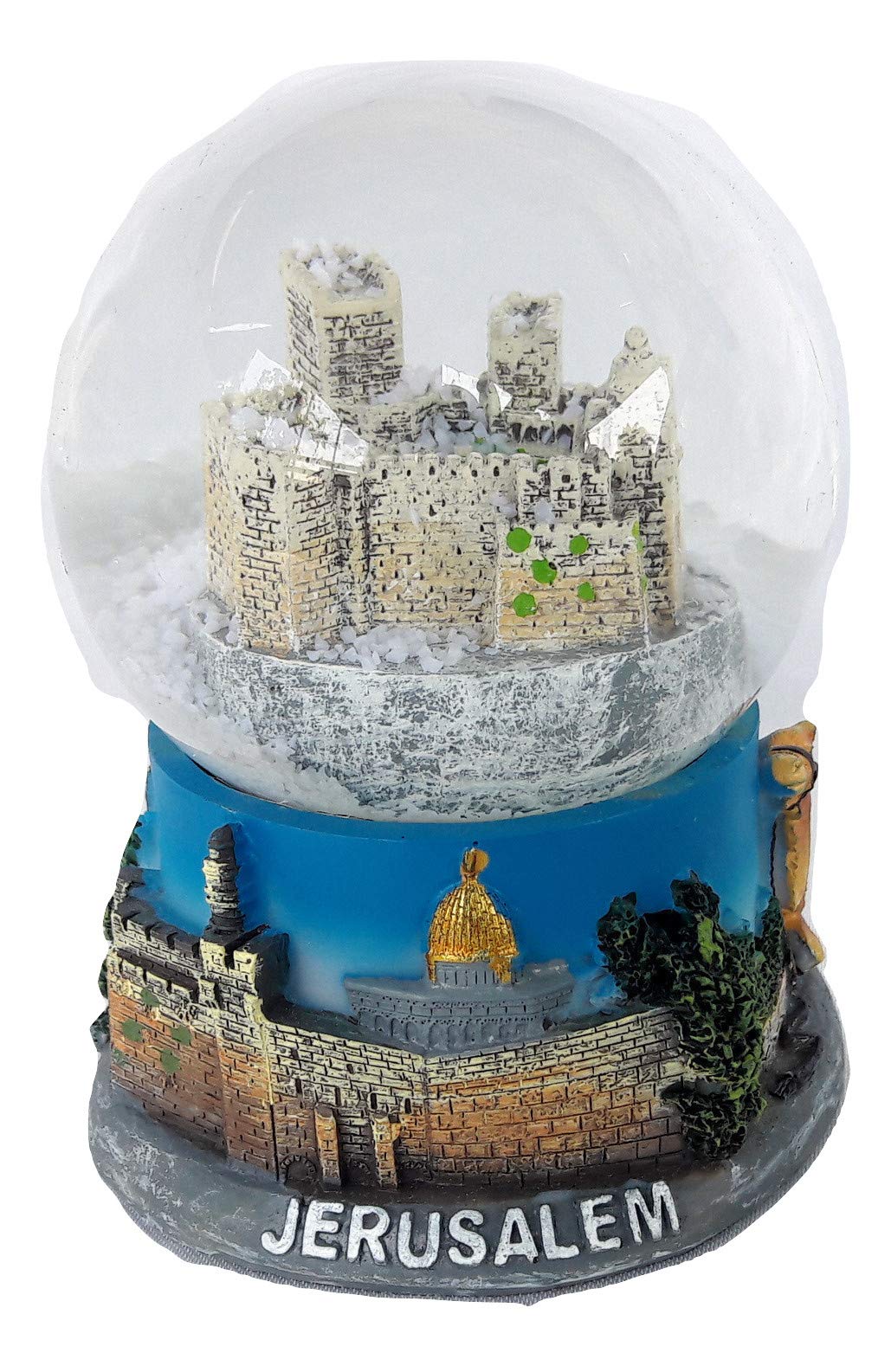 Snowdome Israel City of Jerusalem Snowglobe Holyland Souvenir.The Walls