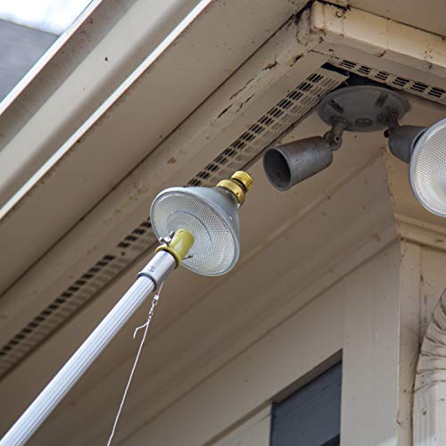DOCAZOO DocaPole 30 ft Reach, 6 to 24 ft Telescoping Extension Pole | Multi-Purpose for Hanging Light Bulb Changer, Paint Roller, Duster, Window/Gutter Cleaning