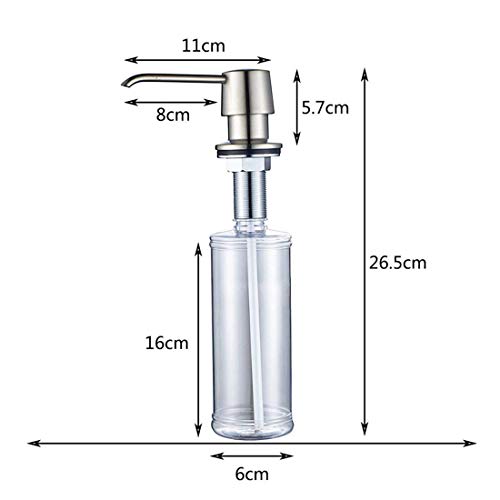 Fapully Commercial Kitchen Faucet Pull Down Sprayer with Soap Dispenser Brushed Nickel