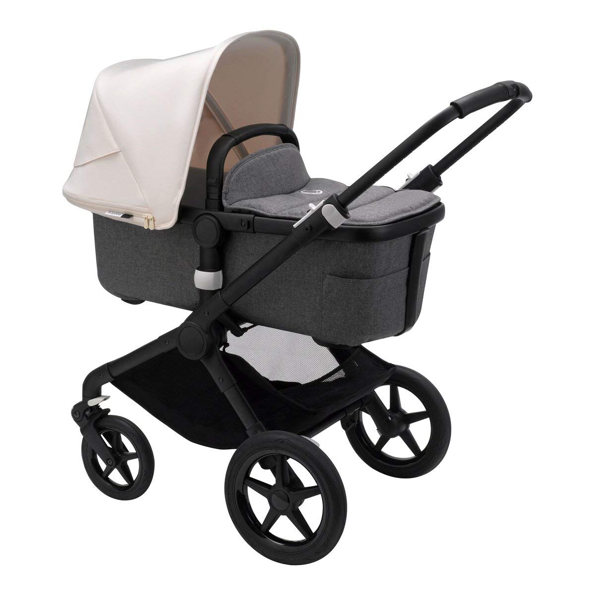 Bugaboo Fox 2 / Lynx Extendable Sun Canopy with UPF Sun Protection and Peekaboo Mesh Panel, Compatible with All Fox, Lynx and Cameleon3 Models - Fresh White
