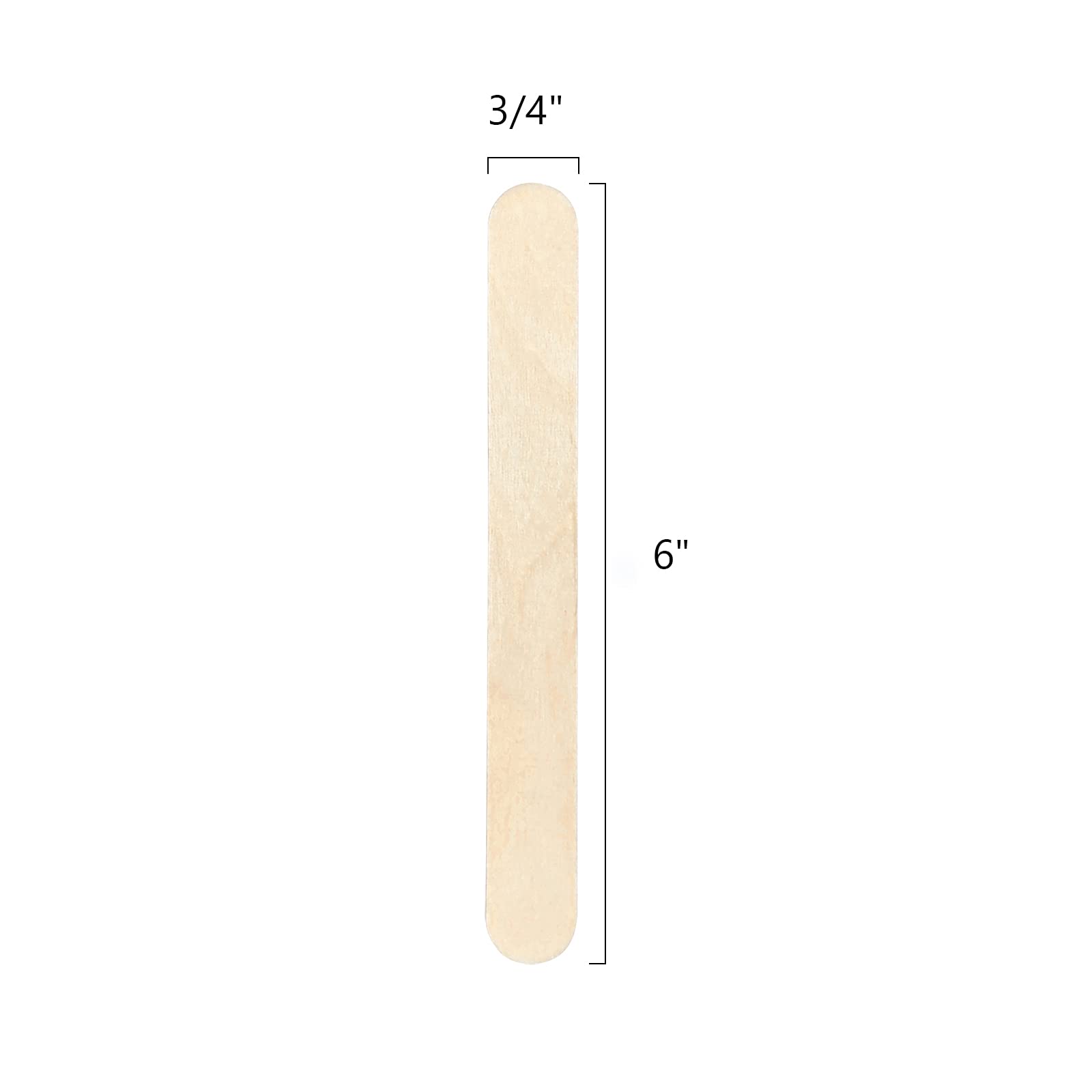 KTOJOY 50 Pcs Jumbo Wooden Craft Sticks Wooden Popsicle Craft Sticks Stick 6” Long x 3/4”Wide Treat Sticks Ice Pop Sticks for DIY Crafts,Home Art Projects, Classroom Art Supplies