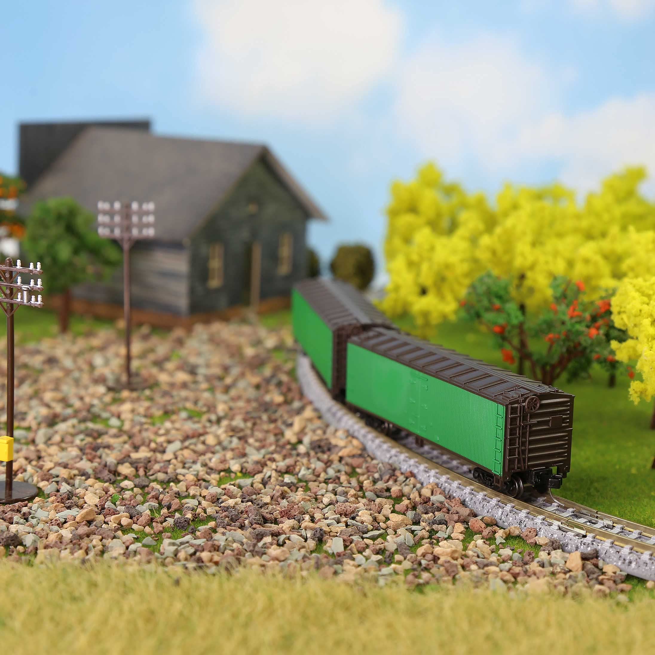 C15016 N Scale Reefer Car Wagon Wooden Side 1:160 Model Train Railway Flat Car (Green)