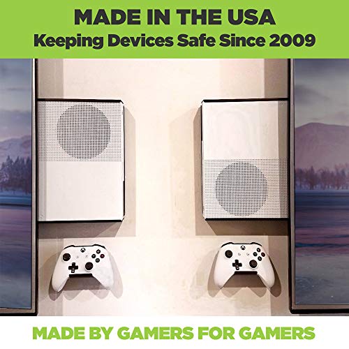 HIDEit Mounts X1S Wall Mount for Xbox One S - Patented in 2019, Made in USA - Steel Mount for Xbox One S to Safely Store Your Xbox One S on Wall Near or Behind TV