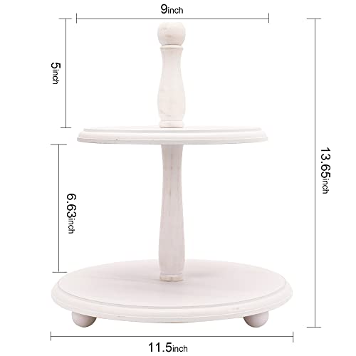Defined Deco Two Tiered Tray Wooden Tiered Serving Tray Farmhouse Tiered Tray Stand with Tiered Tray Décor Signs for Wedding Decor and Rustic Farmhouse Décor, Set of 3
