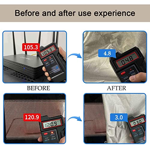 Faraday Fabric Faraday Cage Military Grade Conductive Material for Fabric Protection EMP & Signal Blocking from Cellular Signal, WiFi, Bluetooth, GPS, Shields RF Signals 43"X43" (1.1Meter)