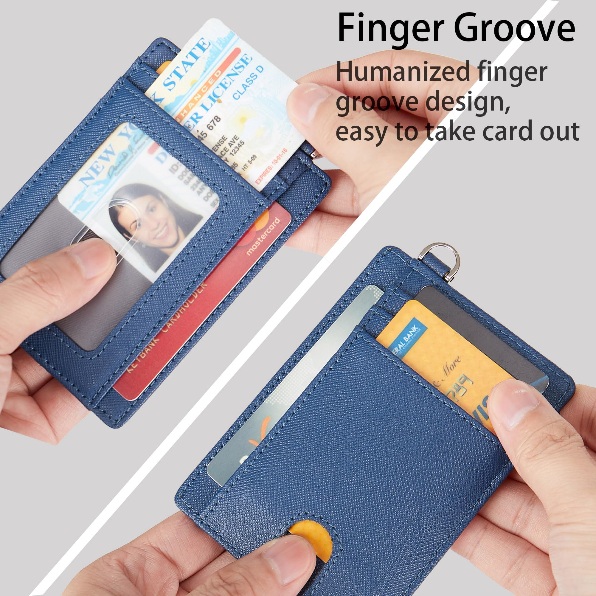 Nersunda Small RFID Blocking Minimalist Credit Card Holder Pocket Slim Wallets for Men Women