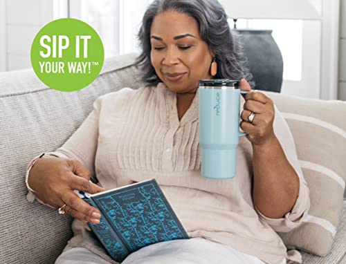 Reduce Coffee Mug Replacement Lid - Compatible with 14, 16, 18, 20 and 24 oz Reduce Hot1 Insulated Mugs and Tumblers - With Flo-Motion Steam-Release Vent, Ideal for On-The-Go Drinking
