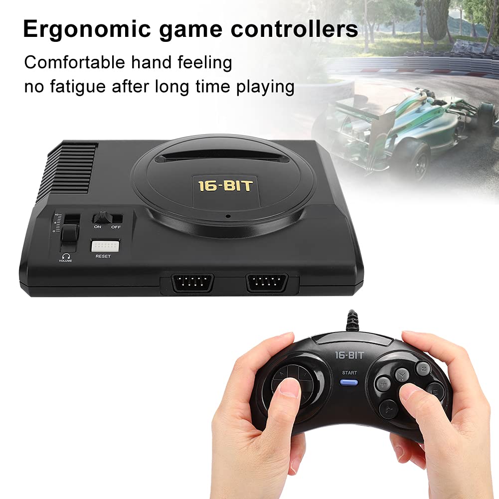DAUERHAFT Handheld Game Console, Game System Mini Ergonomic Handle (Black) Game Console for Kid Family Entertainment for Birthday Gift