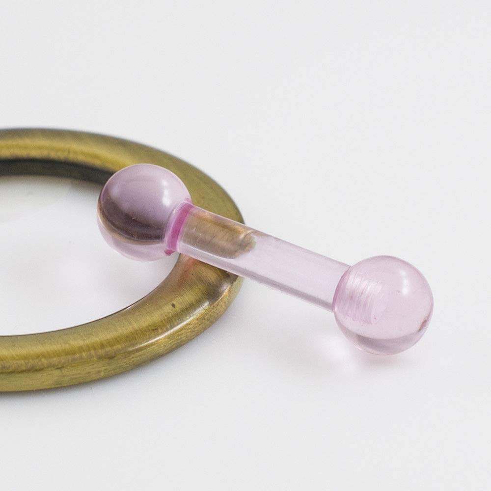 BodyJewelryOnline Straight Barbell made of Acrylic 6g (4mm)