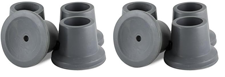 Essential Medical Supply Wide Rubber Replacement Tips for Shower Benches, Commodes, and Transfer Benches (Pack of 2)