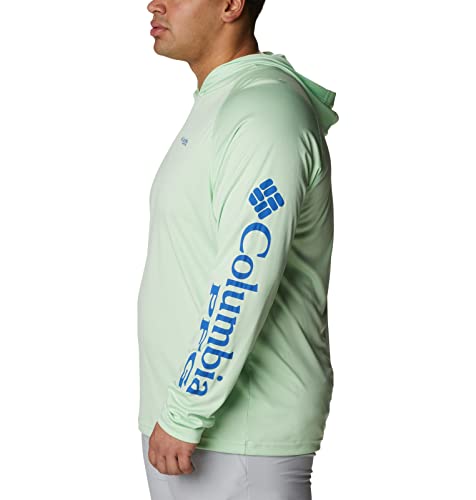 Columbia Men's Big Terminal Tackle Hoodie, Key West/Vivid Blue Logo, X-Large Tall