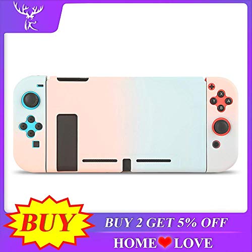 Protective Case Joy Con Controller Shell Hard Housing Full Cover Shell For Nintend Switch Game Console Colorful Shell Blue