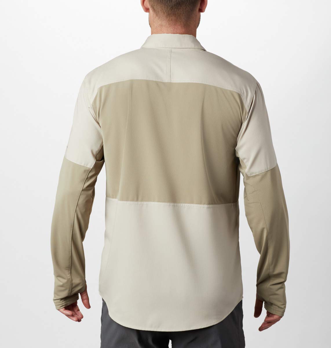 Columbia Men's Silver Ridge Lite Hybrid Shirt, Fossil/Tusk, Large