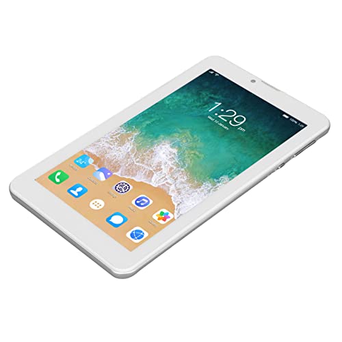Cuifati 7 Inch Tablet PC, 32GB Storage 2GB RAM, HD Display, WiFi 5G Dual Band Dual Camera Tablet PC with Dual Card Slots, Support 128GTF Card, for Android 10(White)