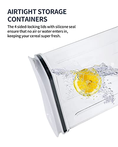 FreshKeeper 14PCS Airtight Food Storage Containers - 2PCS Cereal Containers Storage - Ideal for Cereal, Flour and Sugar Storage