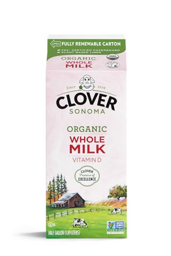 Clover Sonoma, Organic Whole Milk, Half Gallon, 64 oz