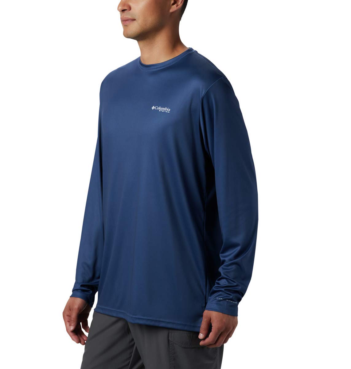 Columbia Men's PFG Fish Series Ii Terminal Tackle Long Sleeve, Carbon/Bass, 3X