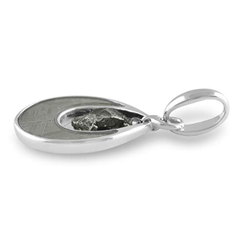 Campo del Cielo and Muonionalusta Meteorite Sterling Silver Drop Pendant
