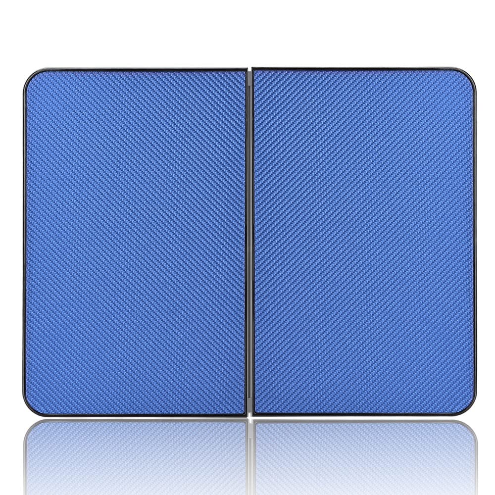Cell Phone Flip Case Cover Compatible with Microsoft Surface Duo Case,Ultra-Thin Leather Shockproof Protection case,PC+PU Leather Flip Folio Case (Color : Blue)