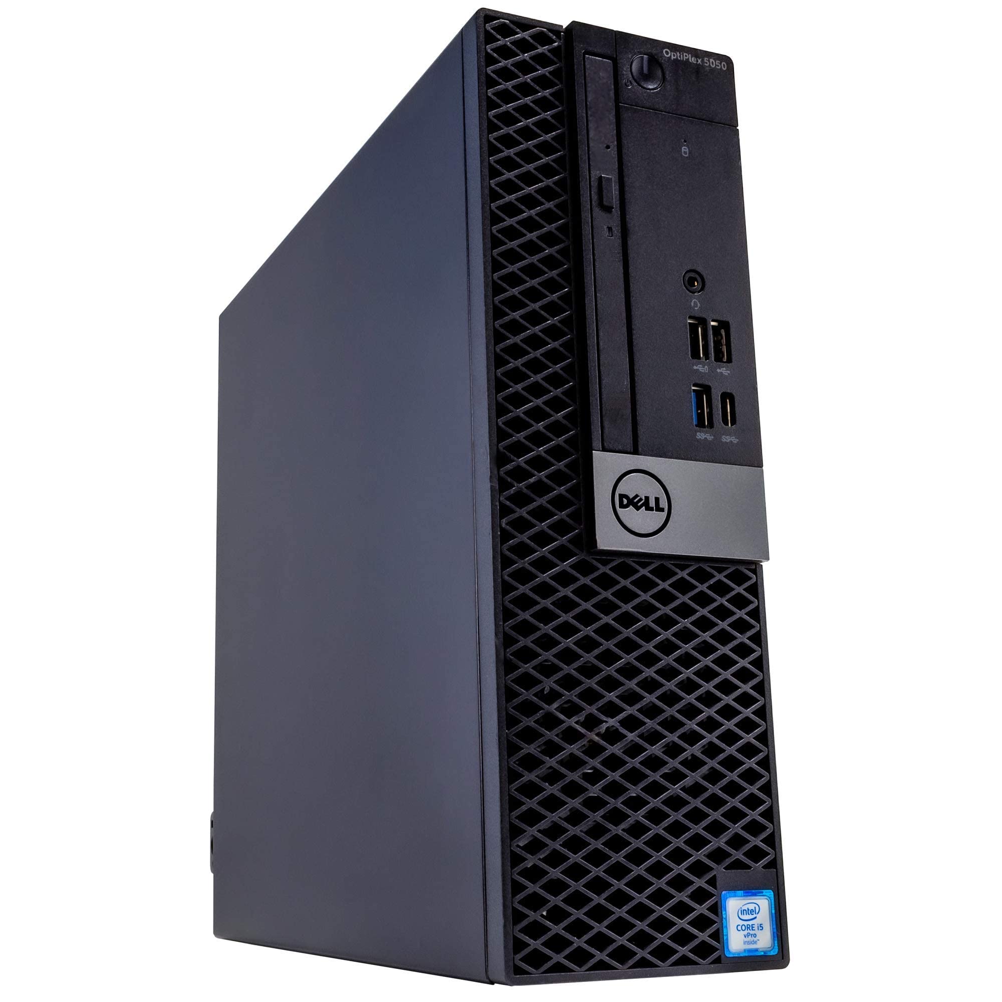 Dell 5050 Desktop Computer, Intel Core i5 Quad Core, 16GB RAM, 500GB Solid State Drive, DVD, Wi-Fi, Windows 10 Pro, Wireless Keyboard, 1080p Webcam, New 23.6-inch Monitor (Renewed)