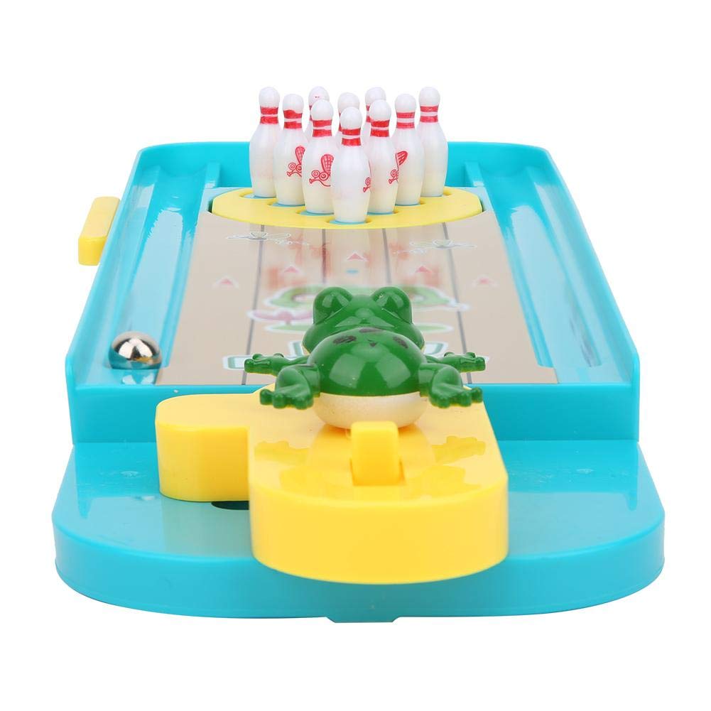 LZKW Children Toy, Mini Bowling Playset Mini Bowling Toy, Cartoon Bright Colors for Baby Kids(Fun Frog Bowling)