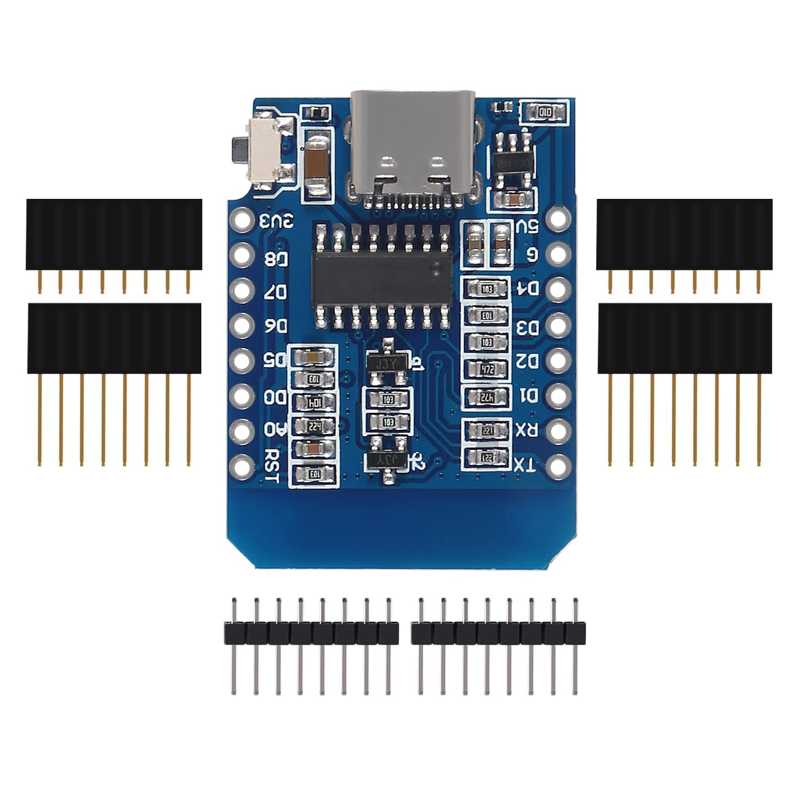 DWEII 10 Pieces Type-C USB D1 Mini NodeMcu ESP8266 ESP-12F Mini NodeMCU Lua 4M Bytes WiFi Module Wireless WiFi Module Internet of Things Development Board Compatible with Arduino
