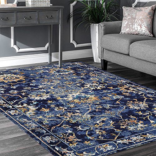 LR Home Gala Collection Area Rug, 8'9" x 11'9", Indigo Multi