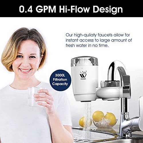 Faucet Filter, Effective Purification System, Reduces Lead & Bad Taste, BPA Free, Water Purifier, Pack of 1